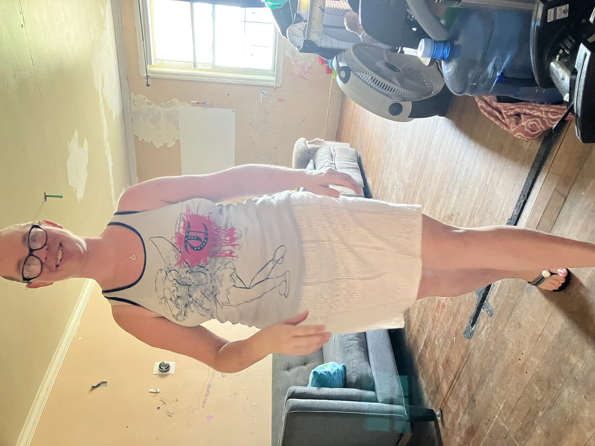 Wearing New Clothes My Tinkerbell Tank Topand Skirt 💋 🌷sexy 4 Pics Xhamster